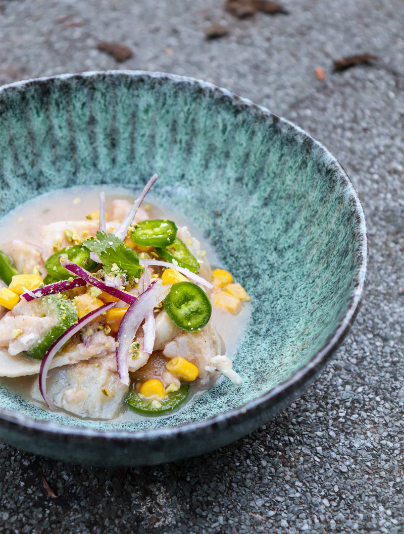Sea Bream Carpaccio, Wild Forest Pepper - La Plantation